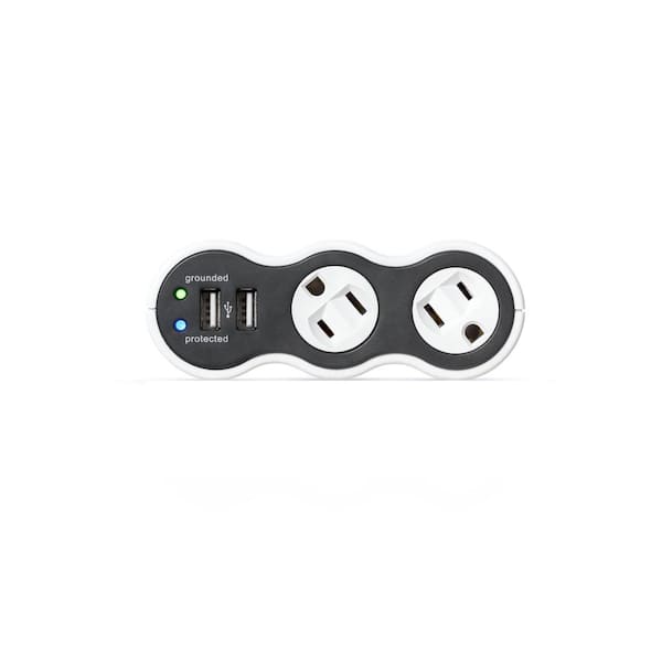 360 Electrical PowerCurve Mini 4-Outlet Surge Protector with 2.1 Amp ...
