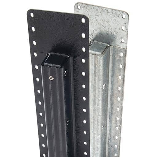 LIFETIME STEEL POST 4 in. x 8 ft. Powder Coated Black Steel with Top ...