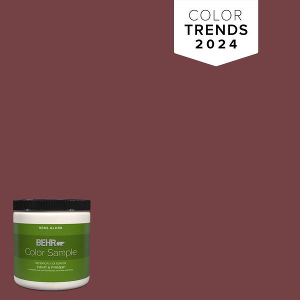BEHR PREMIUM PLUS 8 oz. #MQ1-15 Rumors Semi-Gloss Interior/Exterior ...