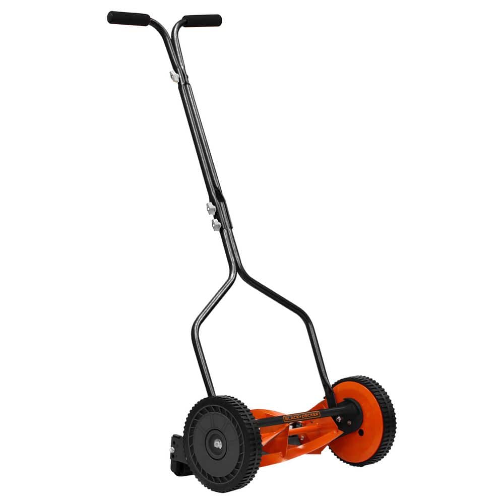 BLACK+DECKER 14 in. 4-Blade Manual Walk Behind Reel Lawn Mower ...