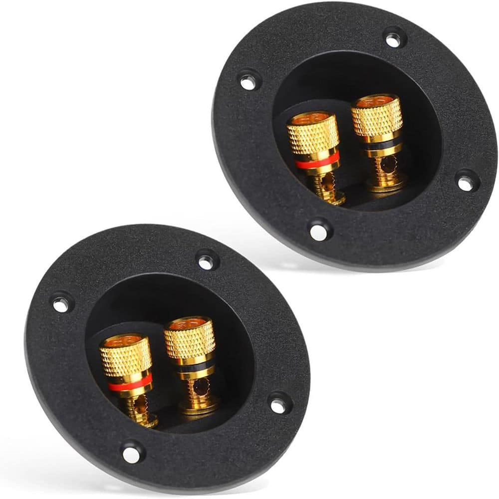 OBJLGEV Speaker Box Terminal Cup 3 in. 2-Way Spring Loaded Jacks Wire ...