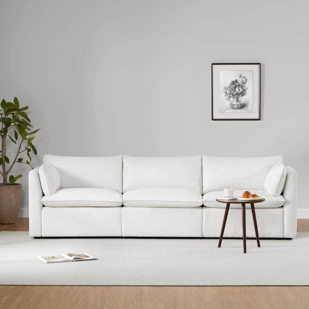 Reviews for SPRUCE & SPRING Nereidix 114 in. 3-Piece Fabric Modern Sofa ...