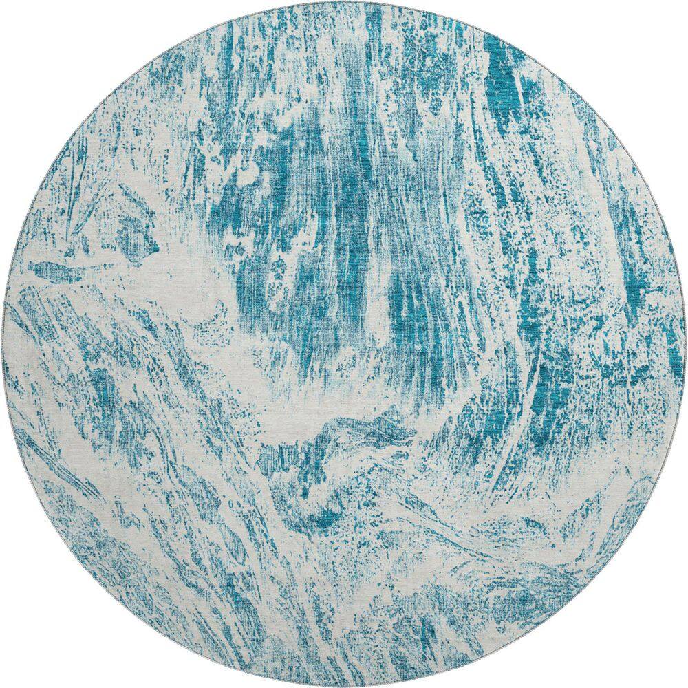 Addison Rugs Mayfield Premium Machine Washable Abstract AMF971 Teal 8 ...