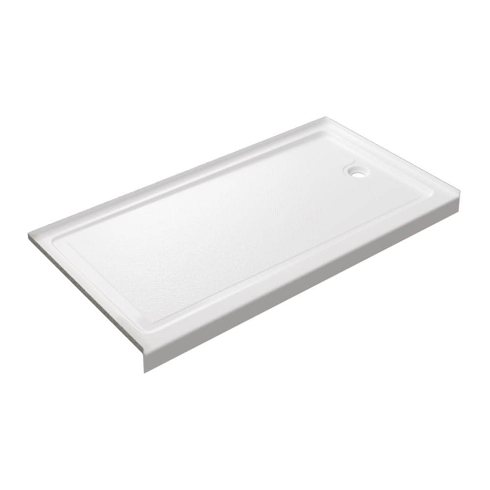 PULSE Showerspas 60 in. L x 32 in. W Alcove Shower Pan Base with Front ...