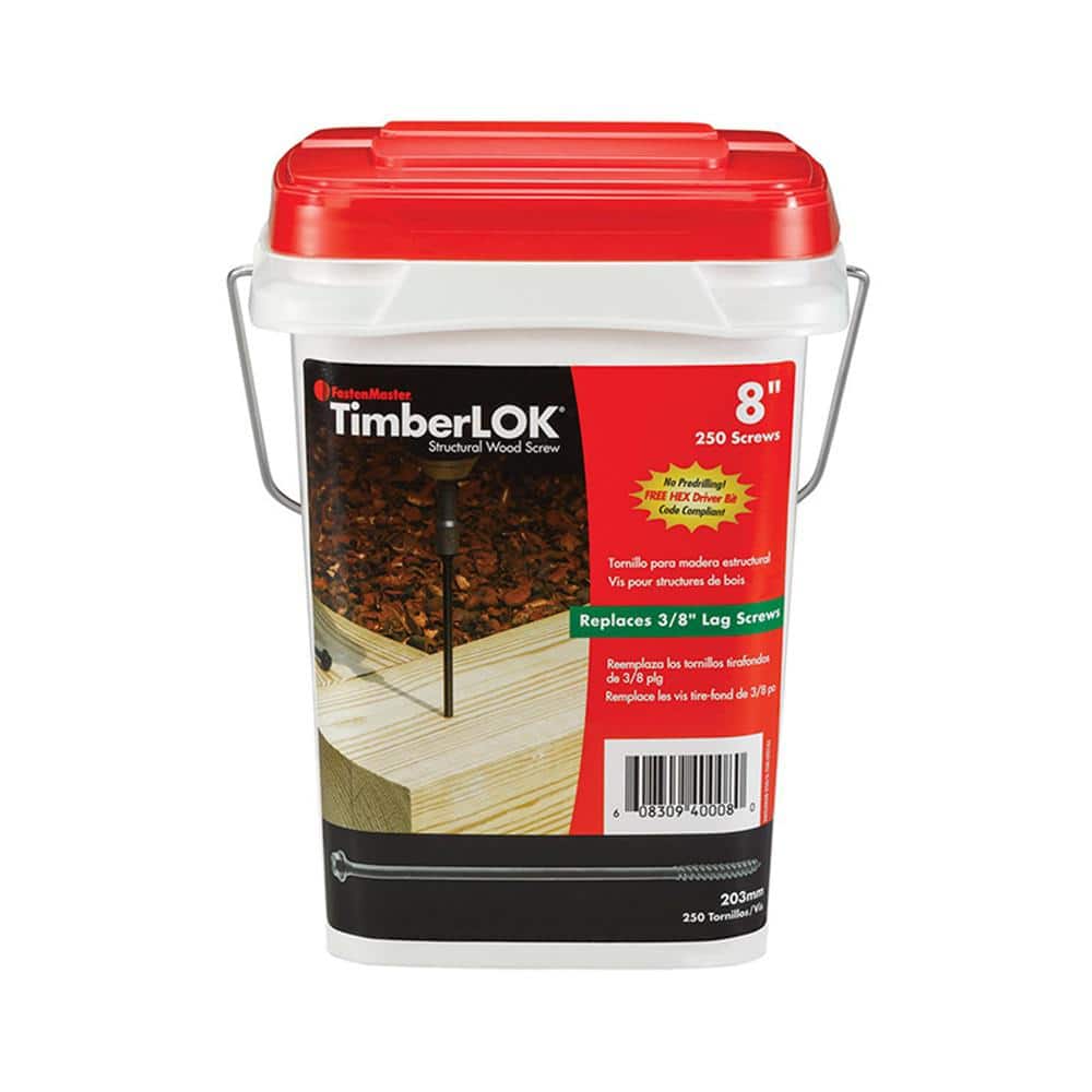 FastenMaster TimberLOK 3/16 in. x 8 in. Heavy Duty External Hex Drive ...
