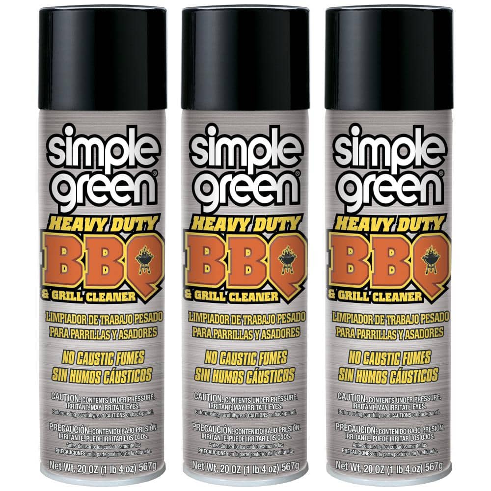 Simple Green 20 oz. Heavy-Duty Aerosol BBQ and Grill Cleaner (3-Pack ...