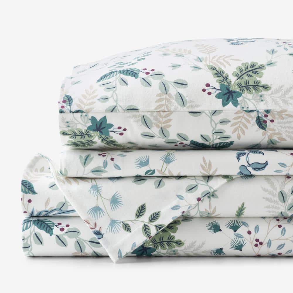 The Company Store Company Cotton Classic Holiday Print White Multi ...