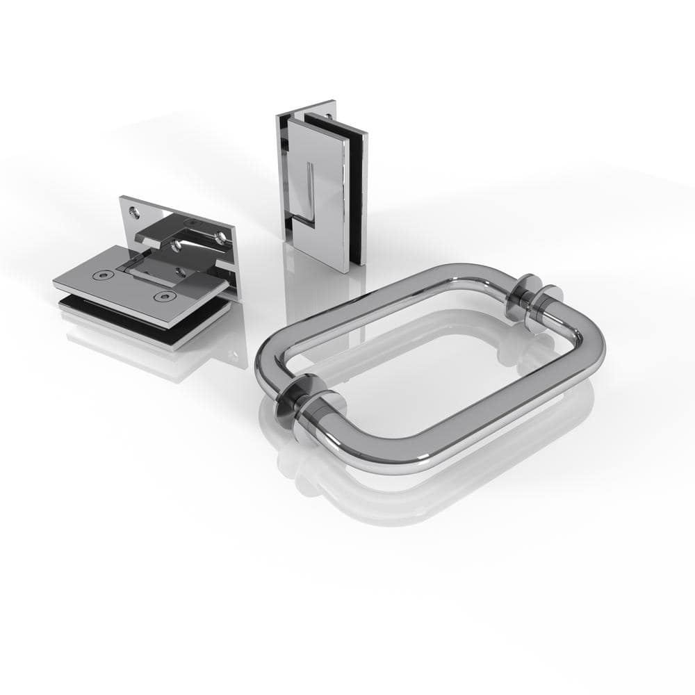 Glass Warehouse 78 in. Door Only Hardware Pack in Chrome with Handle GW ...