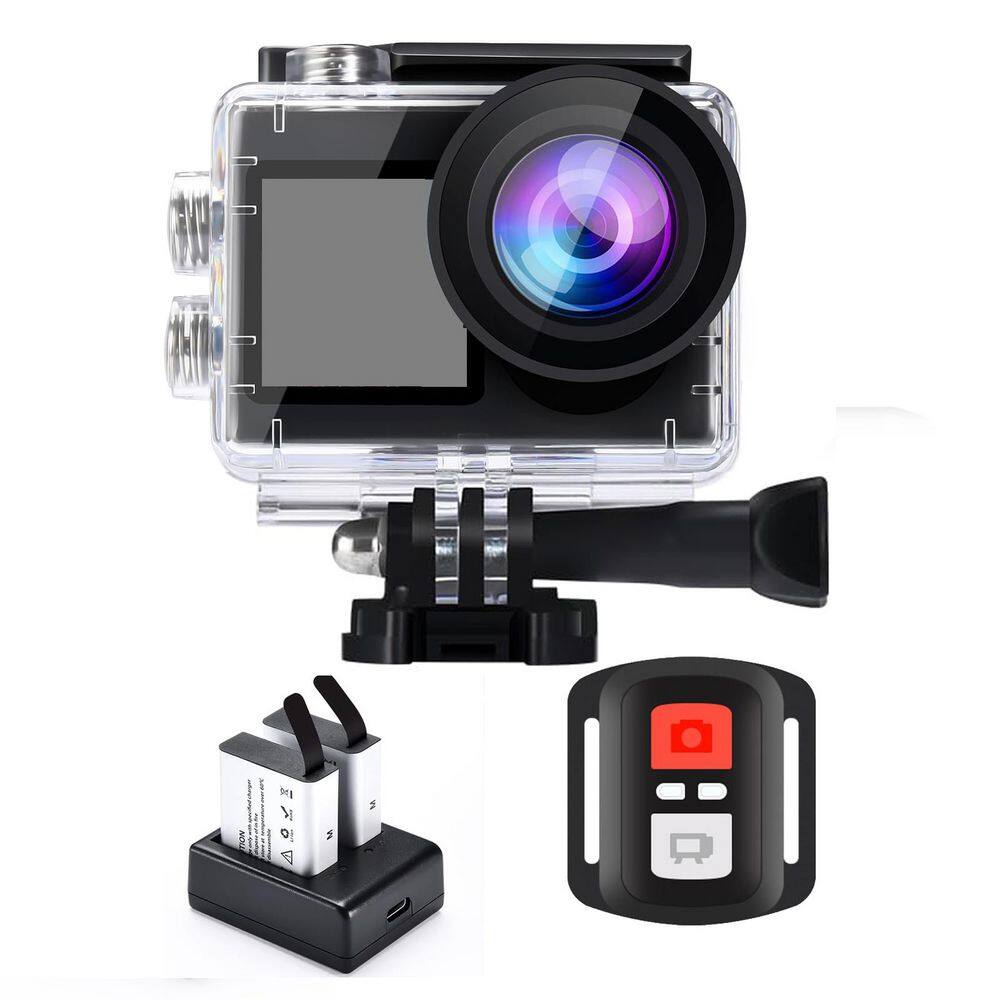 Lukyamzn 4K Action Camera 60FPS 20MP Waterproof with EIS, 5X Zoom, WiFi ...