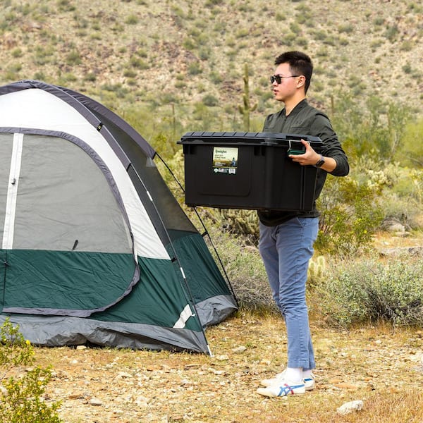 IRIS 21 gal. Remington WeatherPro Store-It-All Storage Bin, Black ...