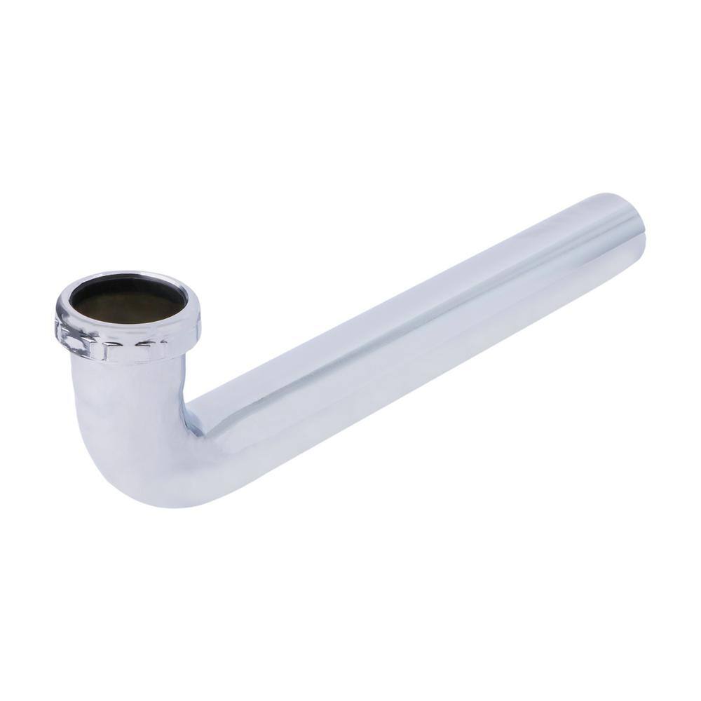 PLUMBFLEX 1-1/2 in. x 12 in. 22-Gauge Brass Slip Joint Waste Bend for ...