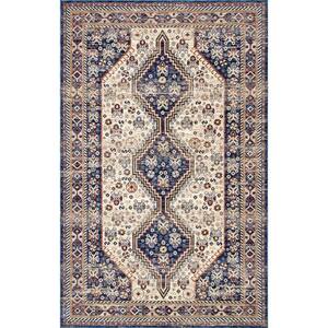 nuLOOM Leda Floral Blue 9 ft. x 12 ft. Area Rug BHBZ01A-9012