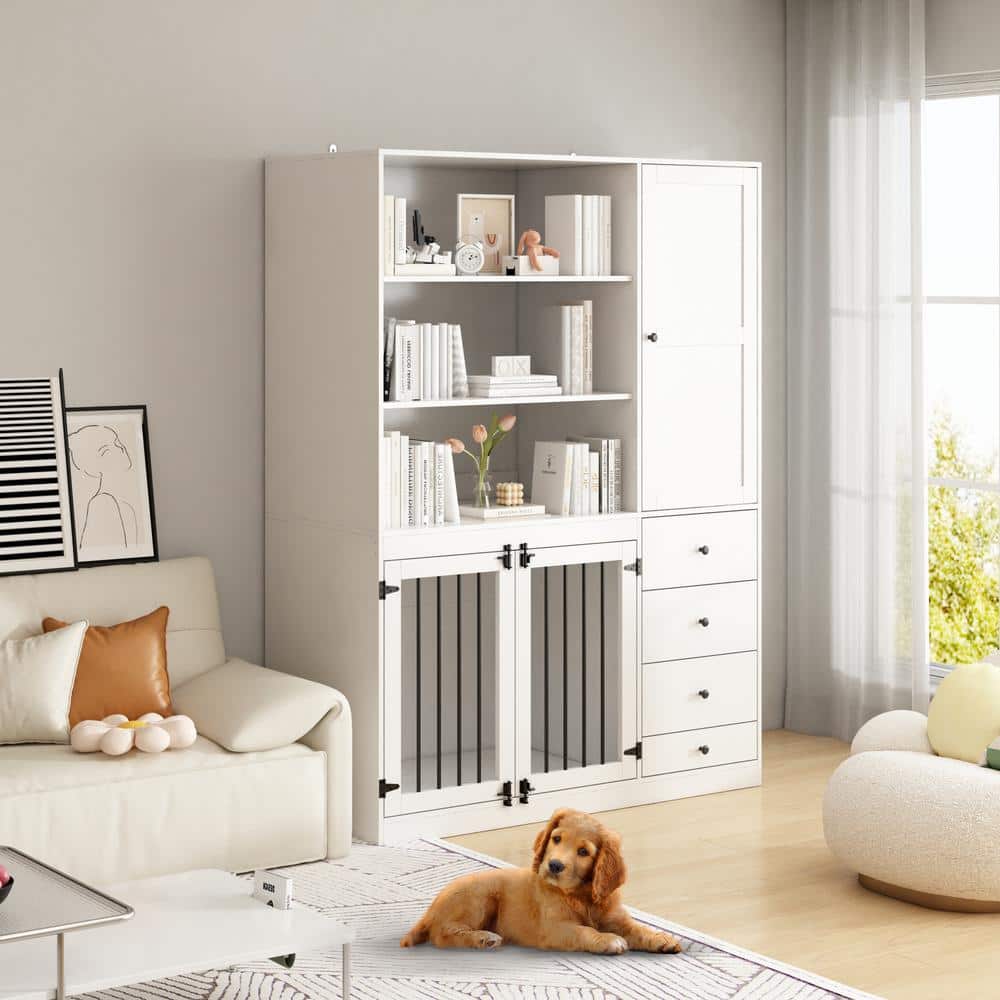 FUFU&GAGA Dog House Furniture Style Dog Crate Storage Cabinet, Large ...