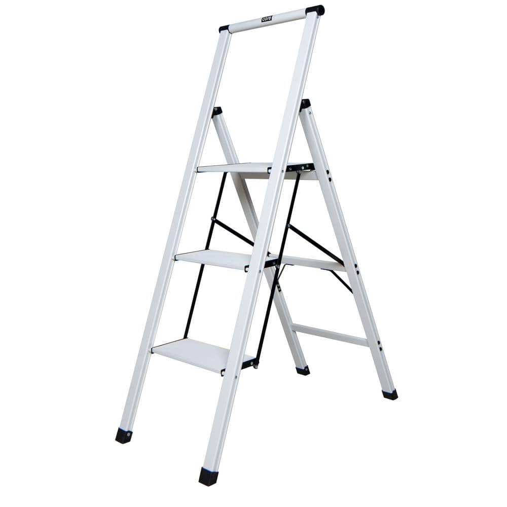 XTEND + CLIMB Ultra-Light Slimline 3-Step Aluminum Step Stool 200-0003WHT