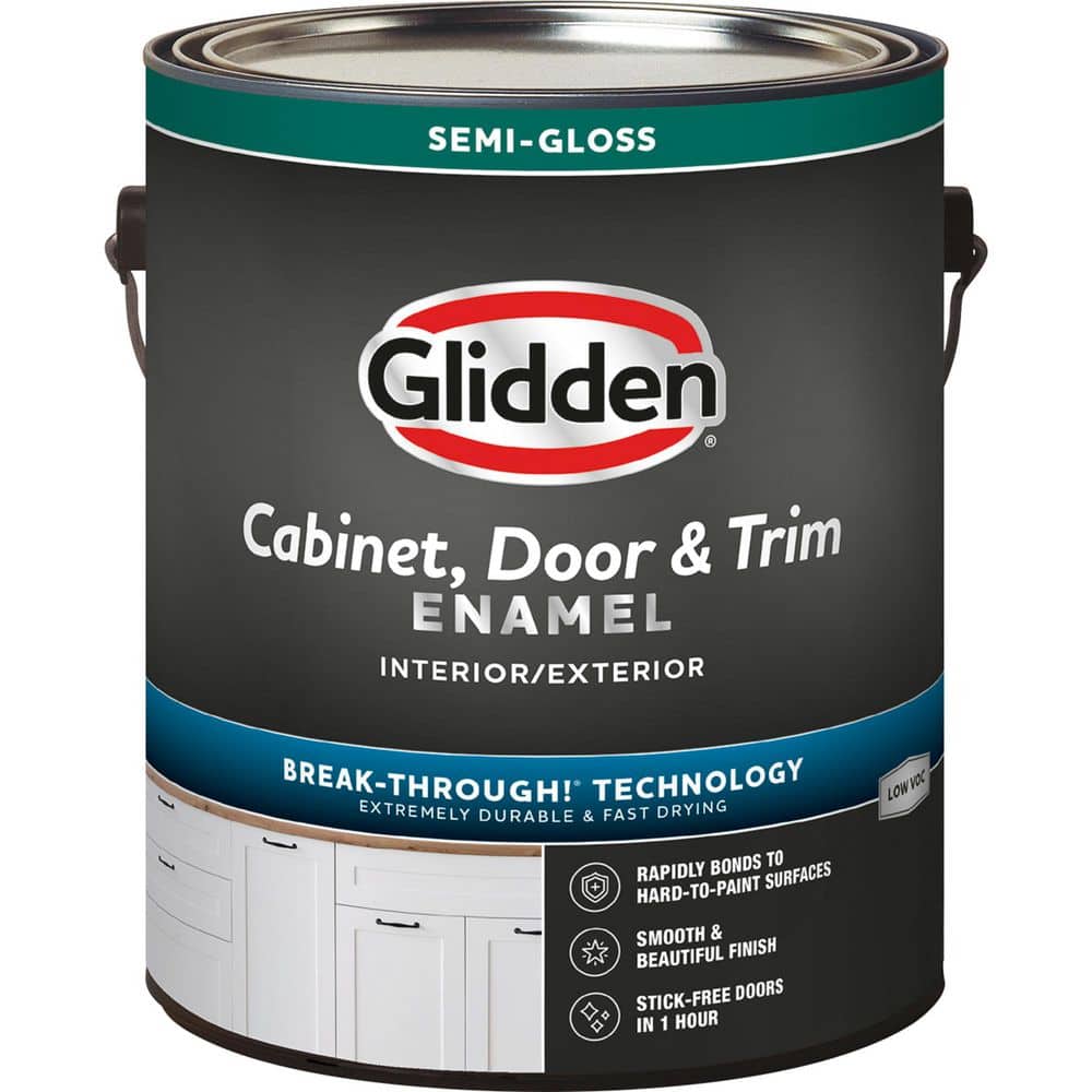 Glidden 1 gal. White Semi-Gloss Cabinet, Door and Trim Interior ...