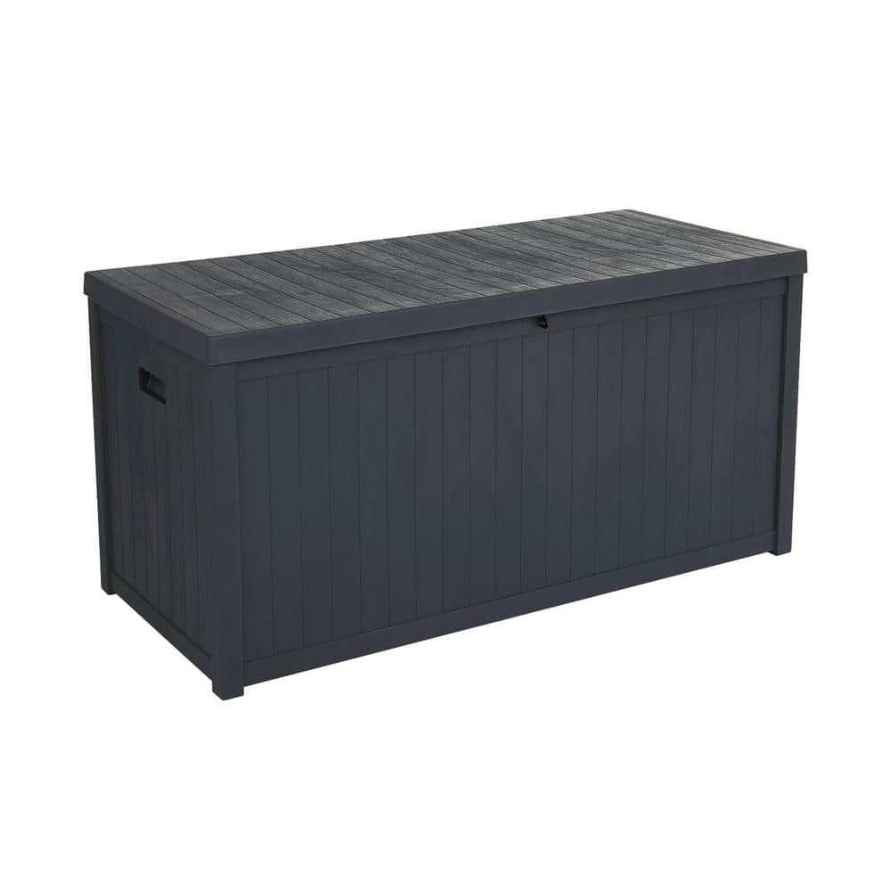 Karl home 113 Gal. Black Plastic Deck Box 355115258144 - The Home Depot