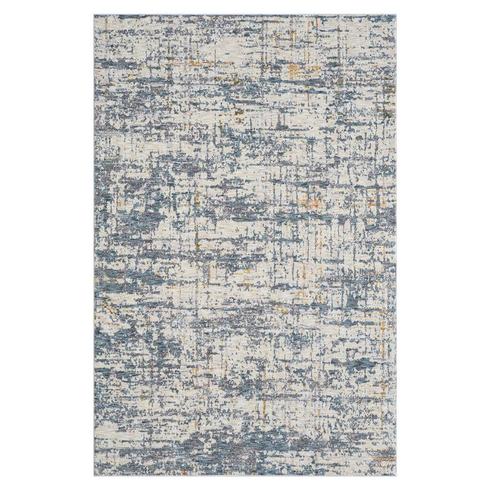 LR Home Alaya Steel Blue/Gray 2 ft. 6 in. x 8 ft. Abstract Performance ...