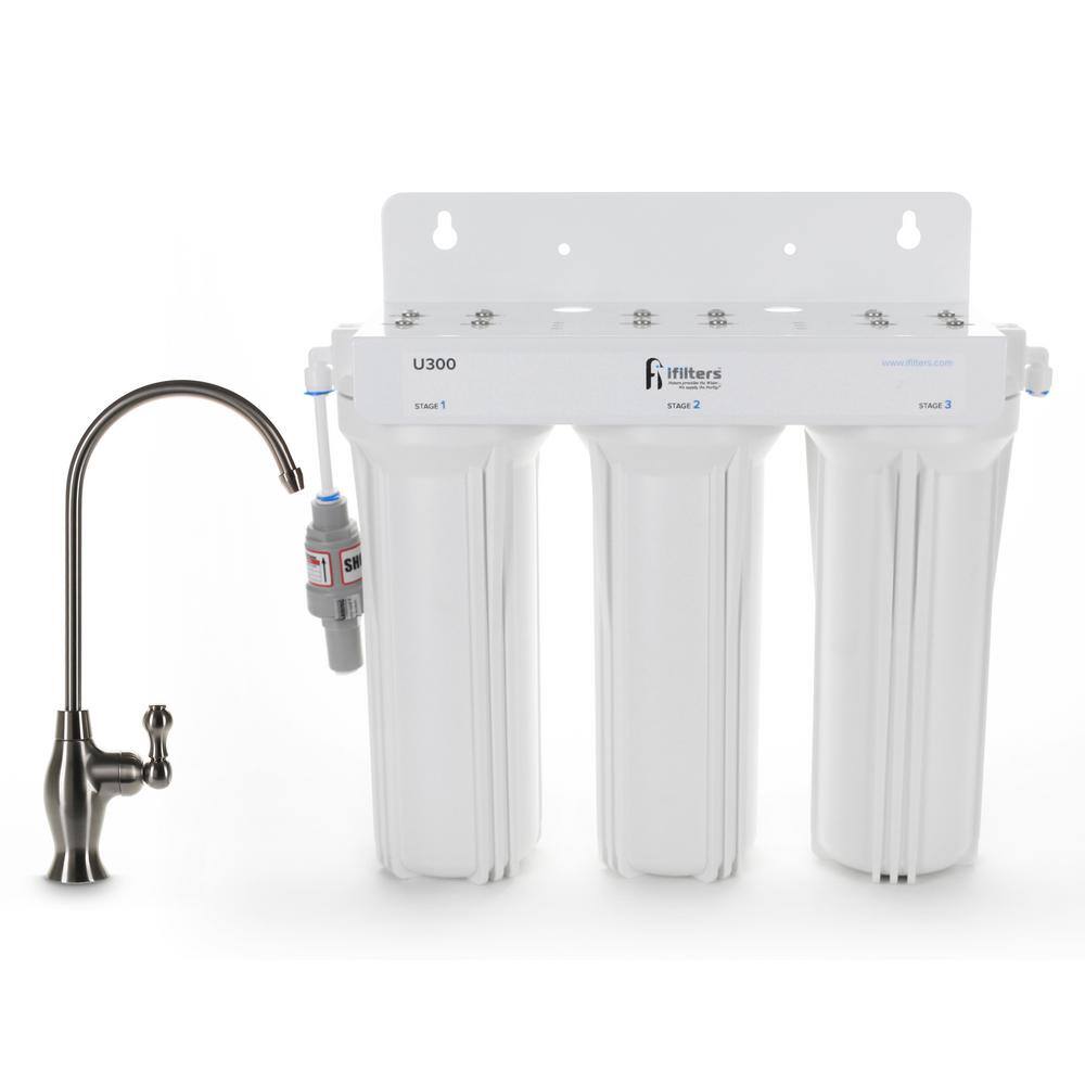IFILTER 3 Stage Under-Sink Drinking Water Filtration System - Tankless ...