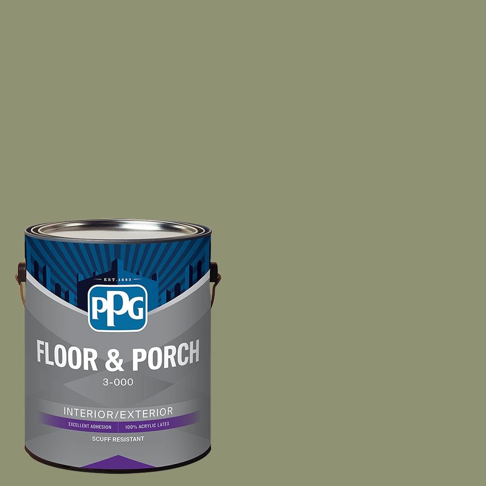PPG 1 gal. PPG1125-5 Hemlock Satin Interior/Exterior Floor and Porch ...