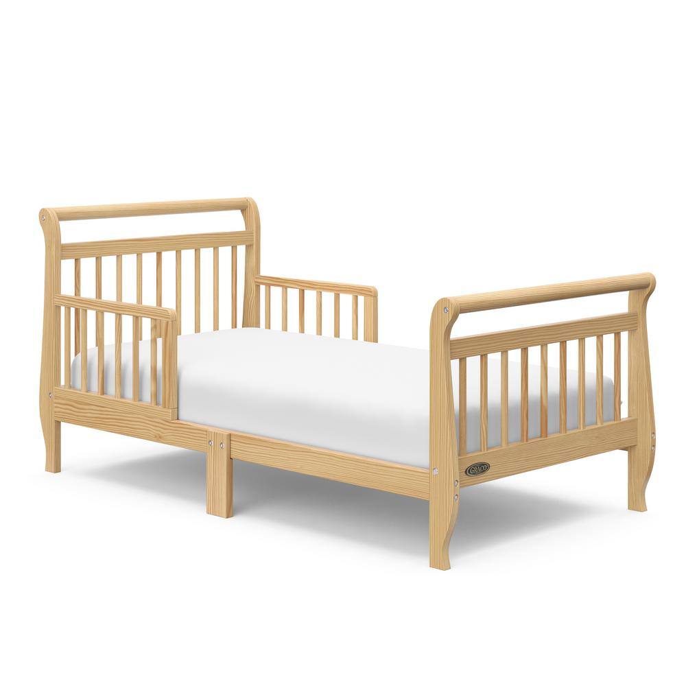 Graco Classic Natural Sleigh Crib Toddler Bed 05360-005 - The Home Depot