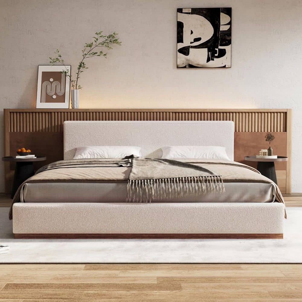 CHRISTOPHER KNIGHT HOME Tafton Elegant Beige White Boucle Fabric ...