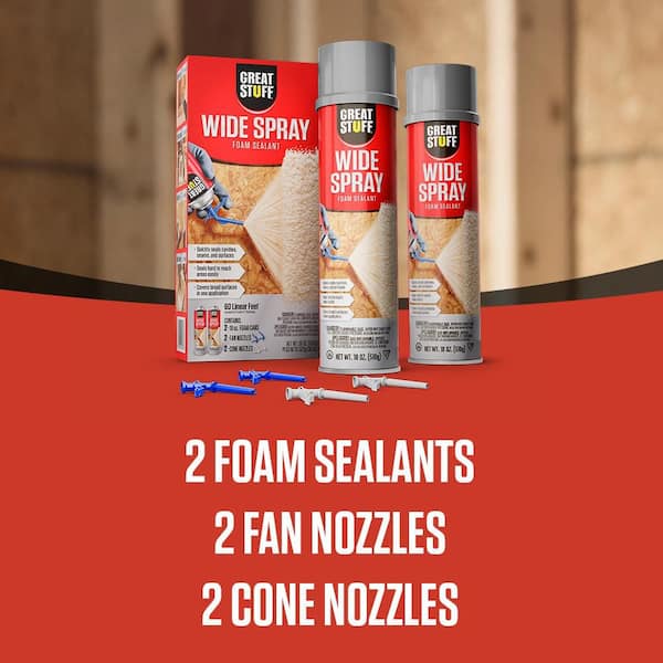 GREAT STUFF Wide Spray 18 oz. Spray Foam Sealant 12107825 - The Home Depot
