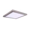 AMAX LIGHTING Square Slim Disk Length 10 in. Nickel New Construction ...