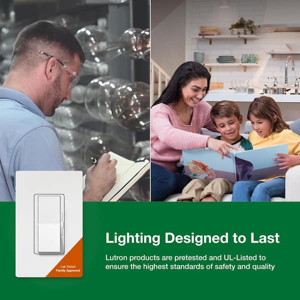 Lutron Diva LED+ Dimmer Switch for Dimmable LED and Incandescent Bulbs ...