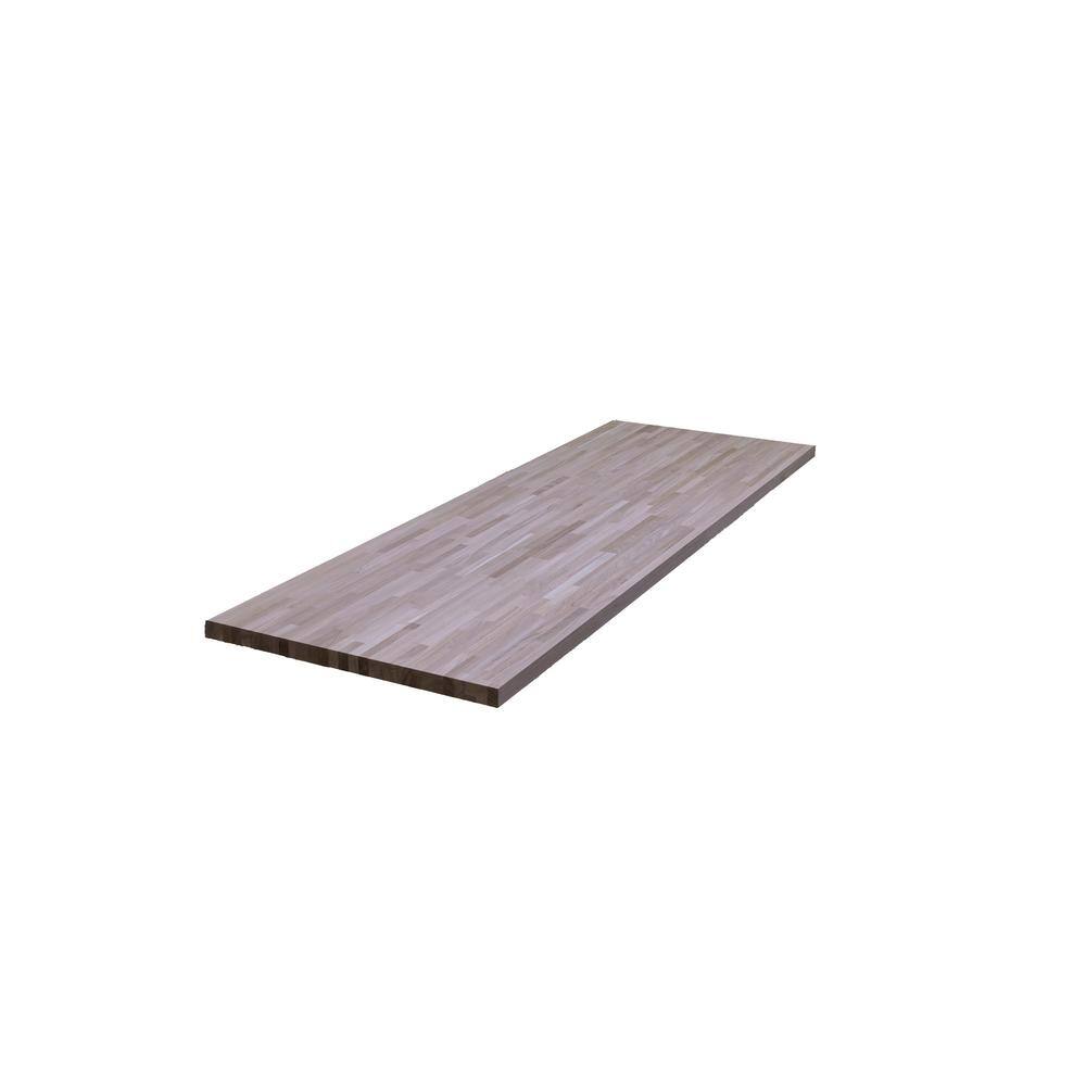 HARDWOOD REFLECTIONS 8 ft. 2 in. L x 25 in. D Unfinished White Oak ...