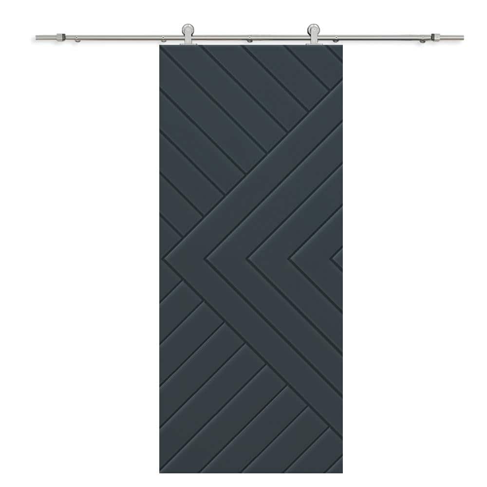 CALHOME Chevron Arrow 44 in. x 84 in. Fully Assembled Charcoal Gray ...