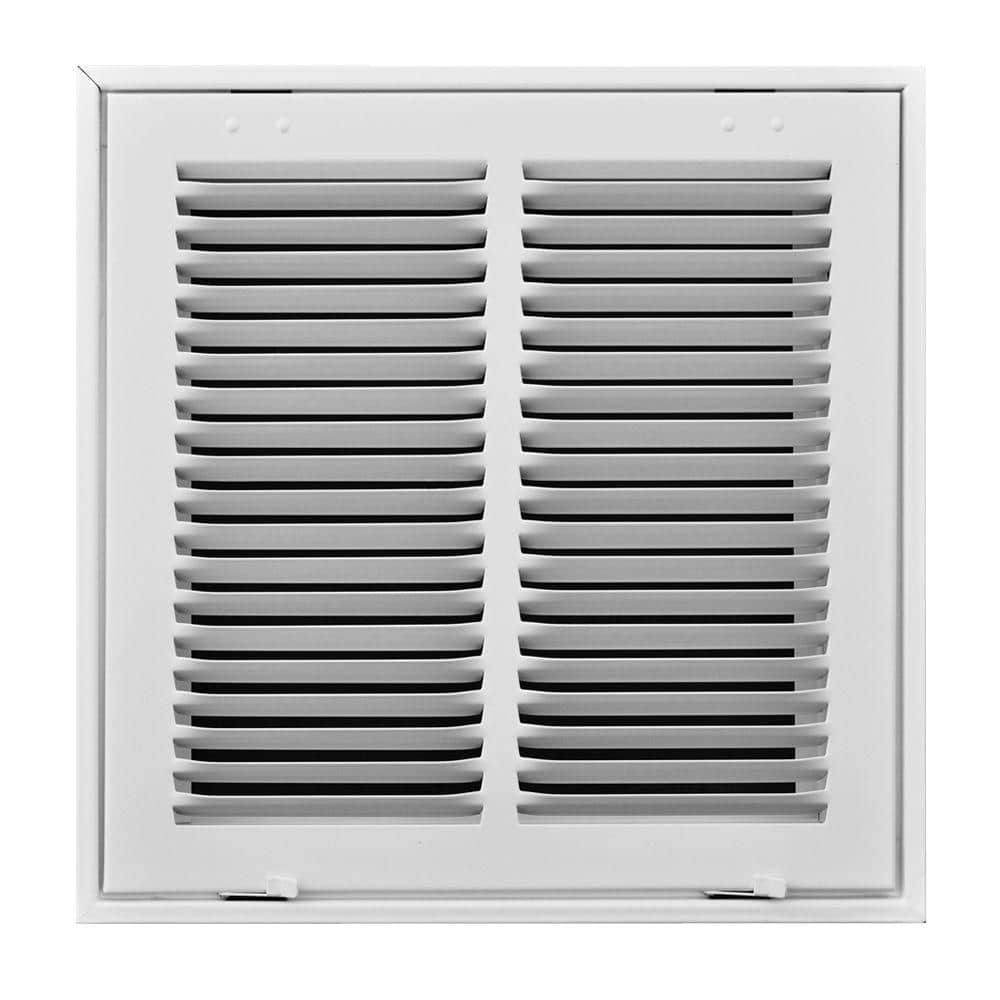Everbilt 12 in. x 12 in. White Return Air Filter Grille H190 12X12 ...