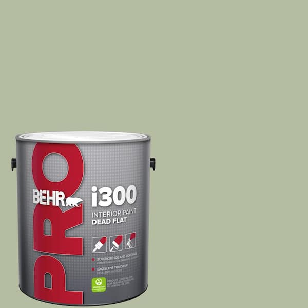 BEHR PRO 1 gal. #ICC-105 Dried Chervil Dead Flat Interior Paint PR31001 ...