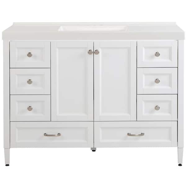 Home Decorators Collection Claxby 49 in. W x 22 in. D Bath Vanity in ...