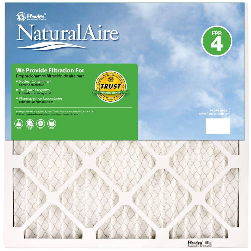 NaturalAire 12 in. x 24 in. x 1 in. Standard FPR 4 Pleated Air Filter ...