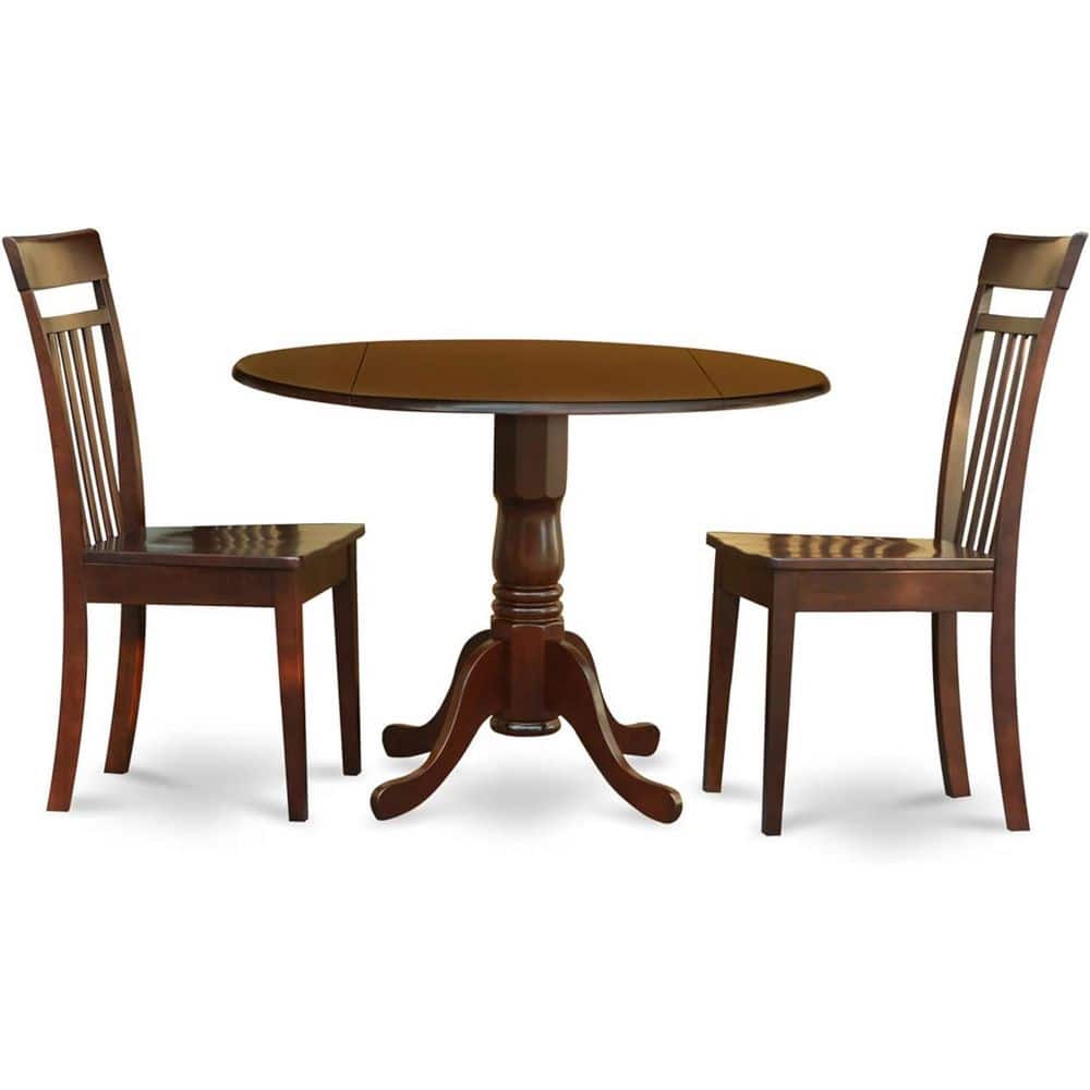 HOME IMPORTS EMPORIUM 3-Piece Mahogany Finish Solid Wood Top-Dining ...