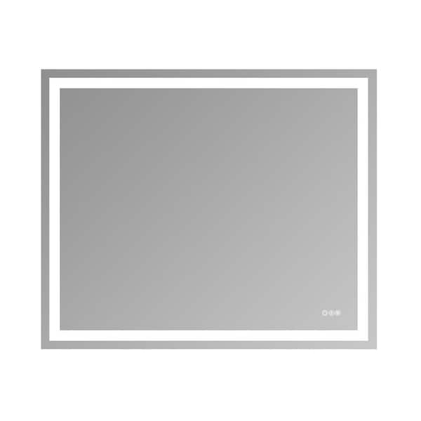 Satico 48 in. W x 40 in. H Rectangular Frameless Wall Mount LED Light ...