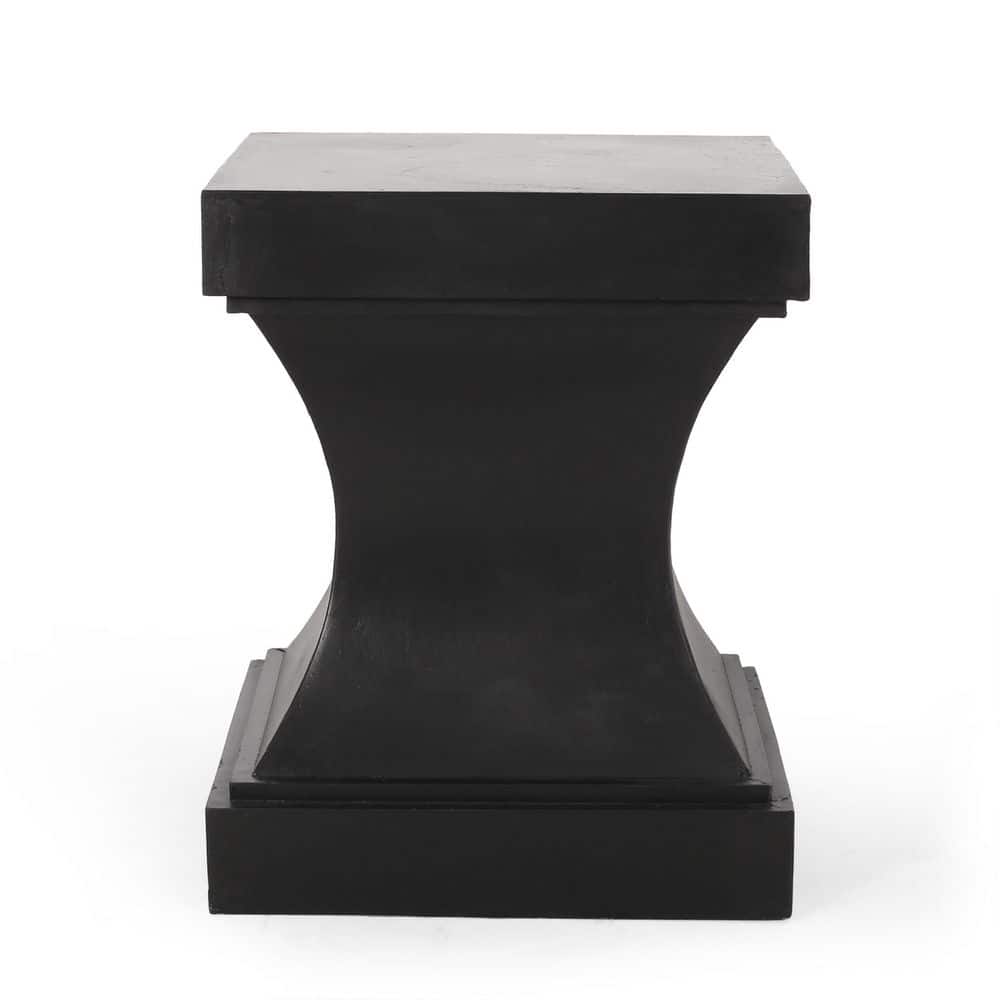 Outdoor Black Lightweight Concrete Patio Side Table BFDATENUM340 - The ...