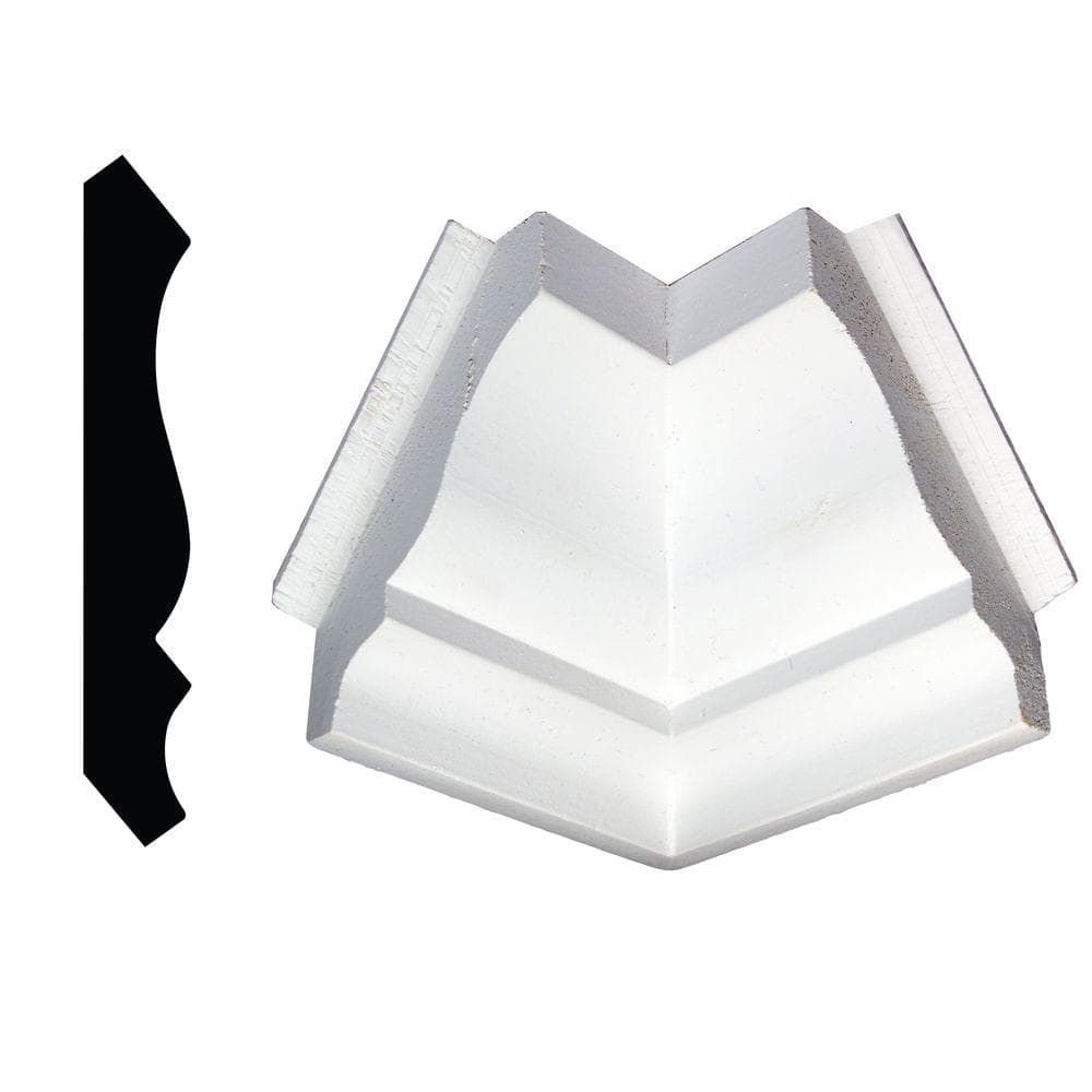 Alexandria Moulding LWM 47 9/16 in. x 4-5/8 in. x 4-5/8 in. Primed Pine ...