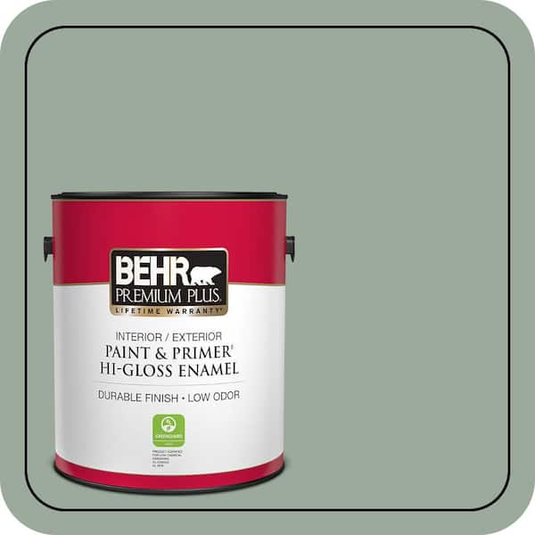 BEHR PREMIUM PLUS 1 gal. #450F-4 Scotland Road Hi-Gloss Enamel Interior ...