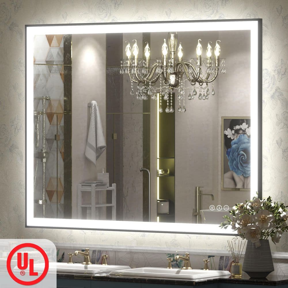 Apmir 51 in.W x 40 in.H Rectangular Framed UL Certified Front and Back ...
