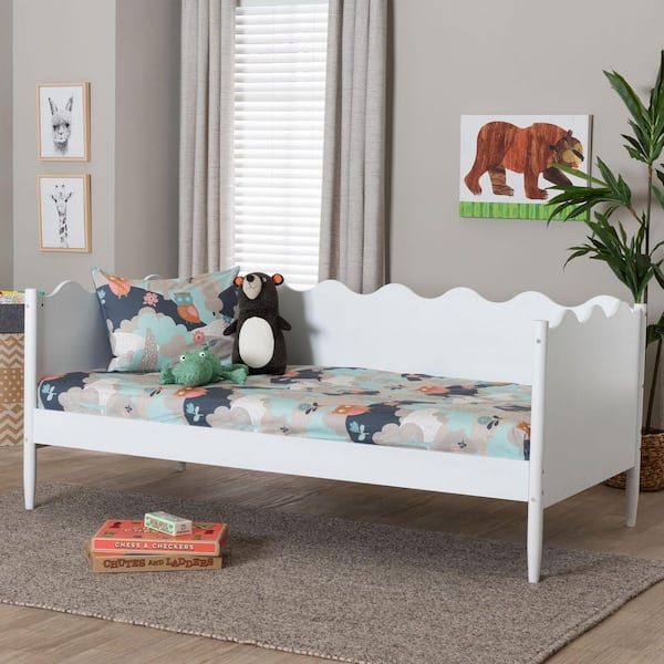 Baxton Studio Malaya White Full Daybed 256-14022-HD - The Home Depot