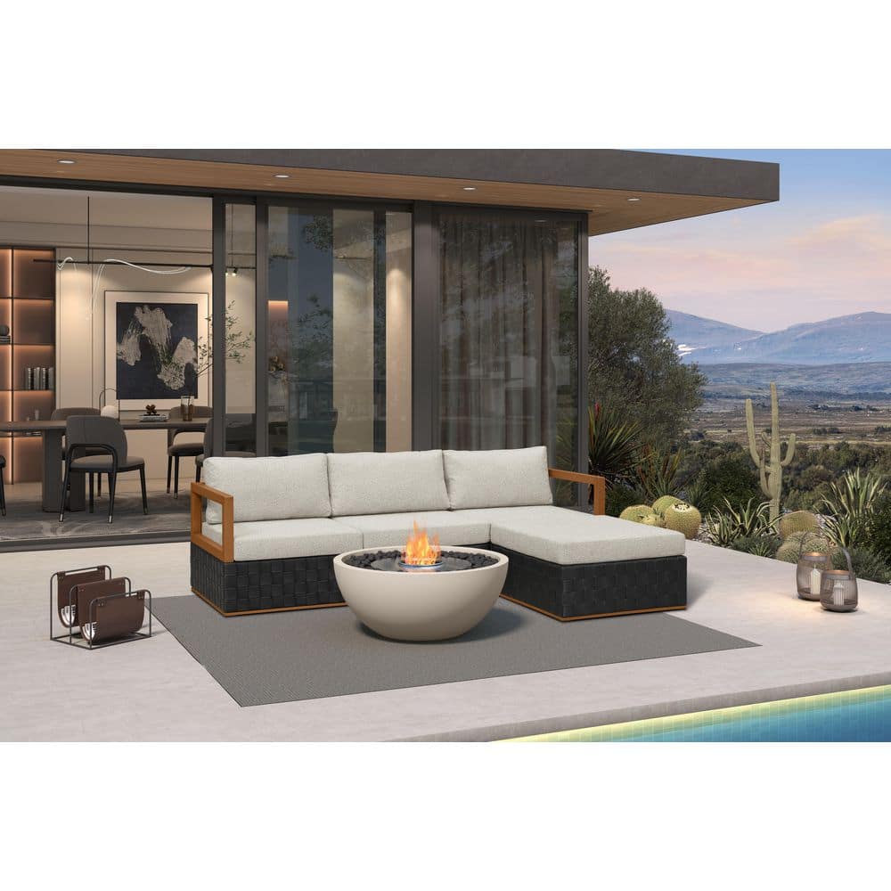 PURPLE LEAF 4-Pieces Patio Conversation Sets All Weather Outdoor Couch ...