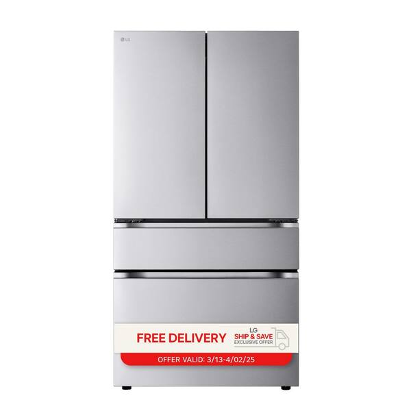 LG 30 cu. ft. SMART Standard Depth MAX French Door Refrigerator with ...