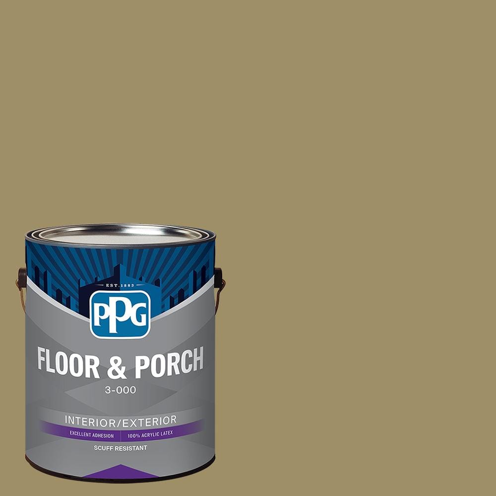 PPG 1 gal. PPG1112-6 Willow Tree Satin Interior/Exterior Floor and ...