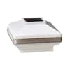 Veranda 4 in. x 4 in. White Vinyl Solar-Powered Pyramid Fence Post Cap ...