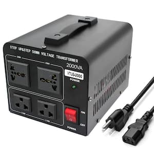 Lukyamzn 500-Watt Voltage Transformer Power Converter with US Power Cord, Convert 110-Volt to ...
