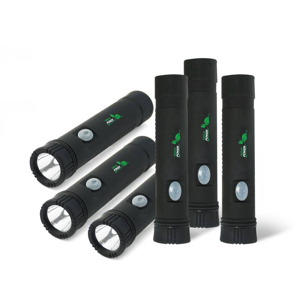 NATURE POWER 3-Watt LED Rechargeable Flashlight with Integrated 4500mAh ...