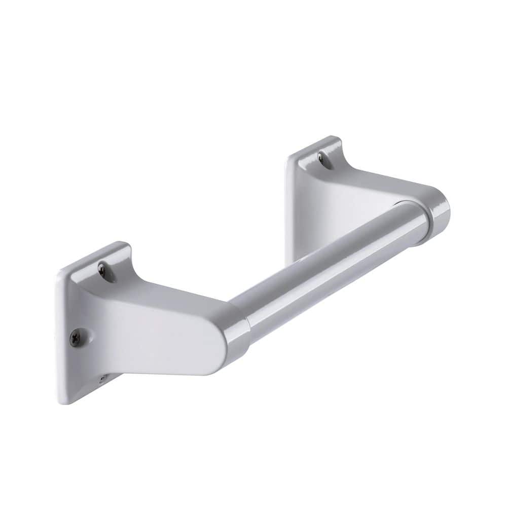 Glacier Bay 9 in. x 7/8 in. Exposed Screw Assist Bar in White 20135 ...