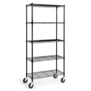 Huluwat 5 Tiers Steel Frame Folding Household Shelving Unit with ...