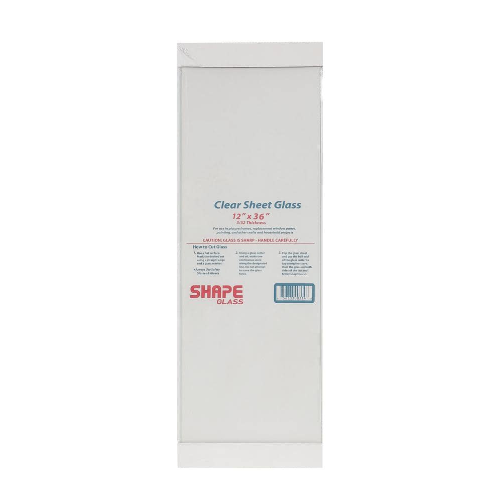 Gardner Glass Products 12 in. x 36 in. x 3/32 in. Clear Glass 21236 ...